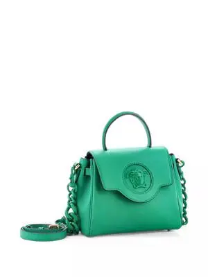 Versace La Medusa Top Handle Bag Leather Small Satchel