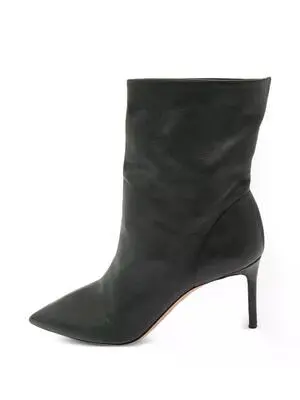 AQUAZZURA Pointed-toe Leather Ankle Boots