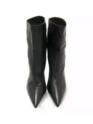 AQUAZZURA Pointed-toe Leather Ankle Boots