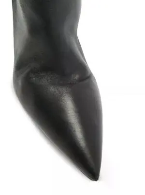 AQUAZZURA Pointed-toe Leather Ankle Boots