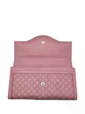 Gucci 2000-2015 Guccissima Sukey Wallet Long Wallets - Pink