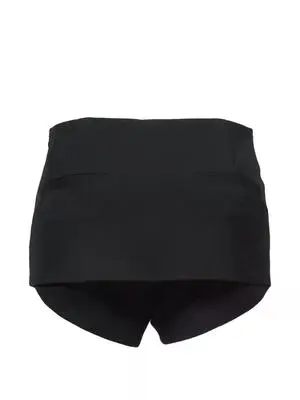 BOHEMSEO Layered Asymmetric Skorts - Black