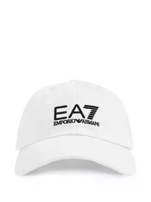 EA7 Logo-embroidered Baseball Cap - White