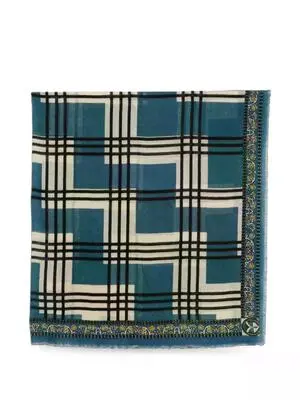 SGOMBERO CANTINE Polka-dot Paisley-print Scarf - Blue