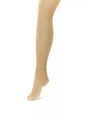 JIL SANDER Ribbed-knit Tights - Neutrals