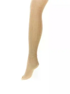 JIL SANDER Ribbed Knit Tights - Neutrals