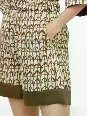 Sisley Graphic-print Paperbag-waist Shorts