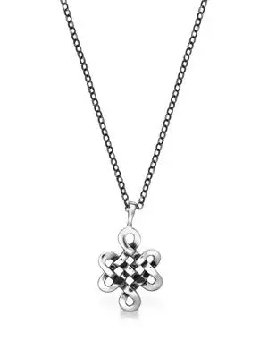 OBSIDIAN Endless Knot Necklace