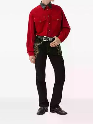 Versace Corduroy Velvet Blouson - Red
