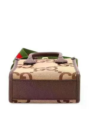 Gucci Vertical Tote Jumbo Gg Canvas Mini Crossbody Bag