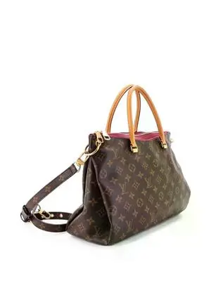 LOUIS VUITTON Pallas Tote Monogram Canvas With Leather Shoulder Bag