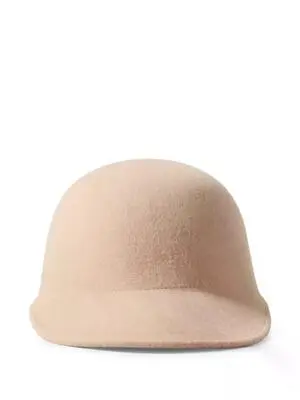 Claudie Pierlot Camel Wool Felt Cap - Neutrals