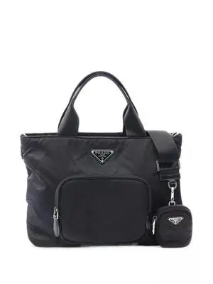 Prada 2010s Logo-plate Handbag
