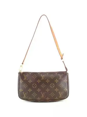 LOUIS VUITTON Monogram Canvas Pochette Accessoires Nm Clutch Bag - Brown