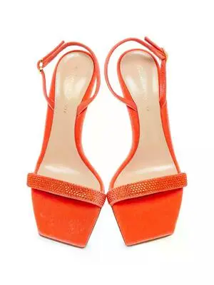 GIANVITO ROSSI Britney Velvet Slingback Sandals