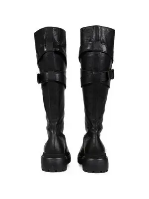 BOHEMSEO Folded Belted Zip-fastening Boots