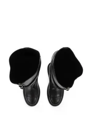 BOHEMSEO Folded Belted Zip-fastening Boots