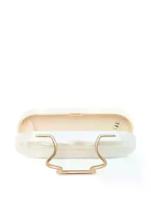 Cult Gaia Ilaria Clutch With Sculptural Gold-tone Handle