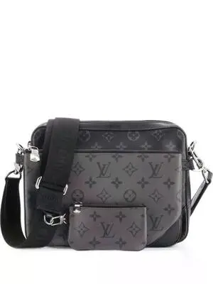 LOUIS VUITTON Trio Messenger Bag Reverse Monogram Eclipse Canvas Crossbody Bag - Black