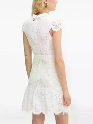 SILVIAN HEACH Belted Lace Mini Dress