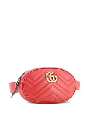 Gucci Gg Marmont Matelassé Leather Belt Bag