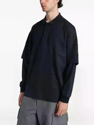 DARKPARK Zack Layered-sleeve Panelled Polo Shirt