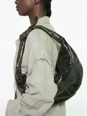 AUTENTICA 504 Cracked-effect Knotted Shoulder Bag