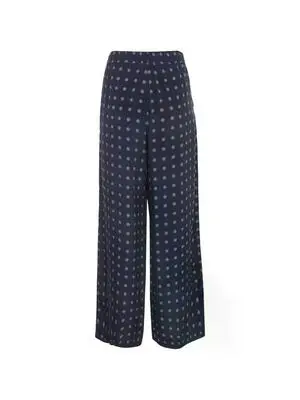 Max Mara Motif-print Silk Trousers