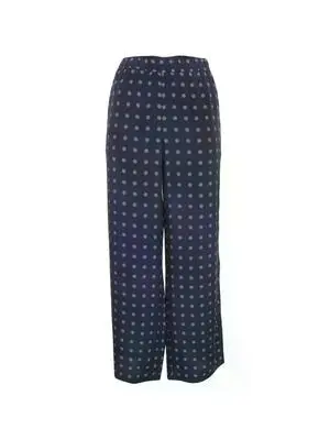 Max Mara Motif-print Silk Trousers