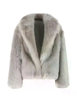 SALVATORE SANTORO Wide-lapel Shearling Jacket