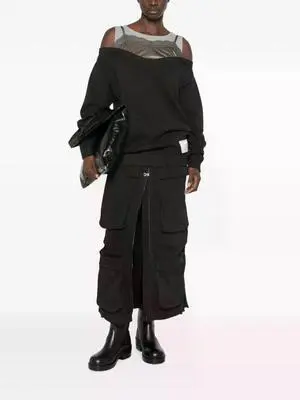 Mihara Yasuhiro Layered Off-shoulder Sweater - Black