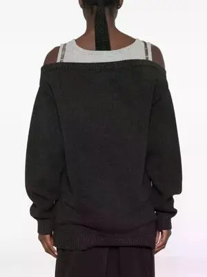 Mihara Yasuhiro Layered Off-shoulder Sweater