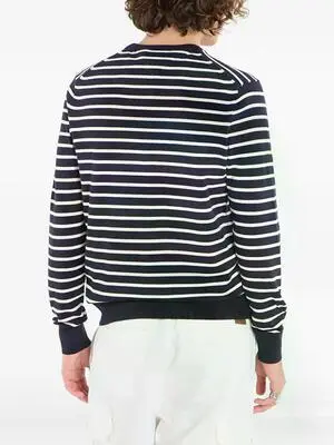Tommy Hilfiger Striped Crew-neck Sweater - Blue