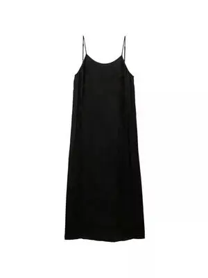 UMA WANG Velvet-effect Panelled Dress - Black