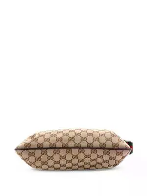 Gucci Web Strap Messenger Bag Gg Canvas Small Crossbody Bag