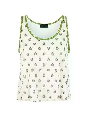 MARCCAIN Floral-print Scoop-neck Tank Top