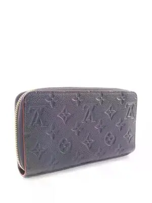 LOUIS VUITTON 2017 Monogram Empreinte Zippy Wallet - Blue