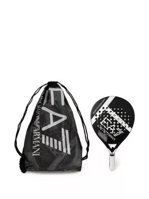 EA7 Logo-print Paddle Racket - Black