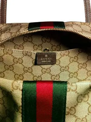 Gucci Gg Supreme Web Medium Tote Bag