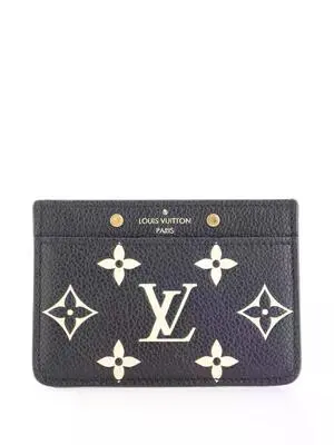 LOUIS VUITTON Bicolor Monogram Empreinte Giant Card Holder - Black