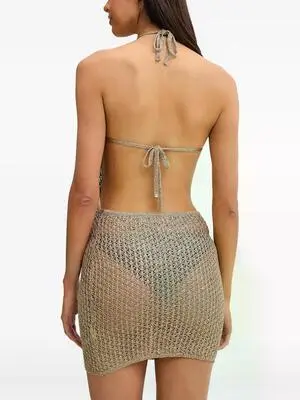 Guess Crocheted Lurex Mini Dress