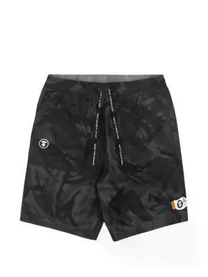 AAPE BY *A BATHING APE Moonface-embroidered Reversible Track Shorts