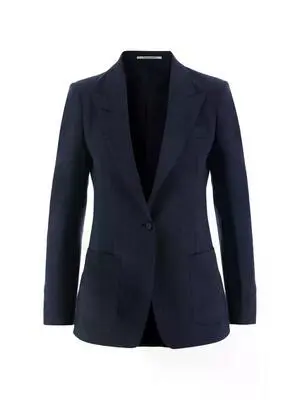 Tagliatore Peak-lapel Single-breasted Blazer - Blue