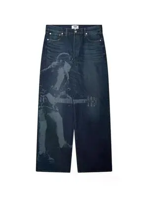 Junya Watanabe X Ac/dc-print Straight-leg Jeans