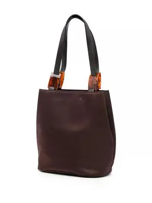 Saint Laurent 20th Century Nylon Tortoiseshell Tote Bag