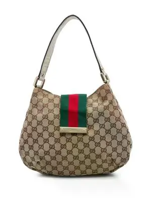 Gucci Gg Canvas Web Hobo Shoulder Bag