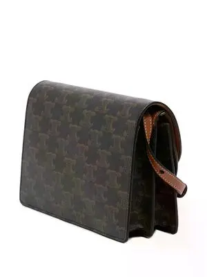 Celine 2022 Triomphe Coated Canvas Wallet On Strap Crossbody Bag