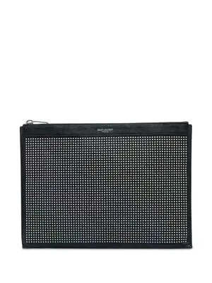 Saint Laurent 2018 Studded Leather Clutch Bag