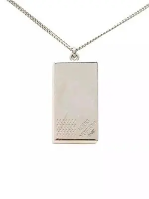 LOUIS VUITTON Collier Plaque Damier Pendant Necklace