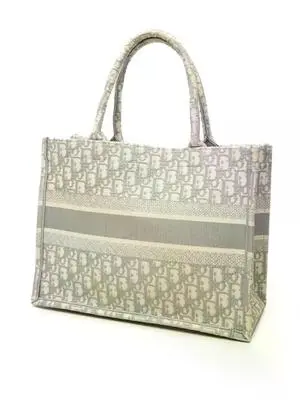 Dior 2019 Medium Oblique Embroidered Canvas Book Tote Bag